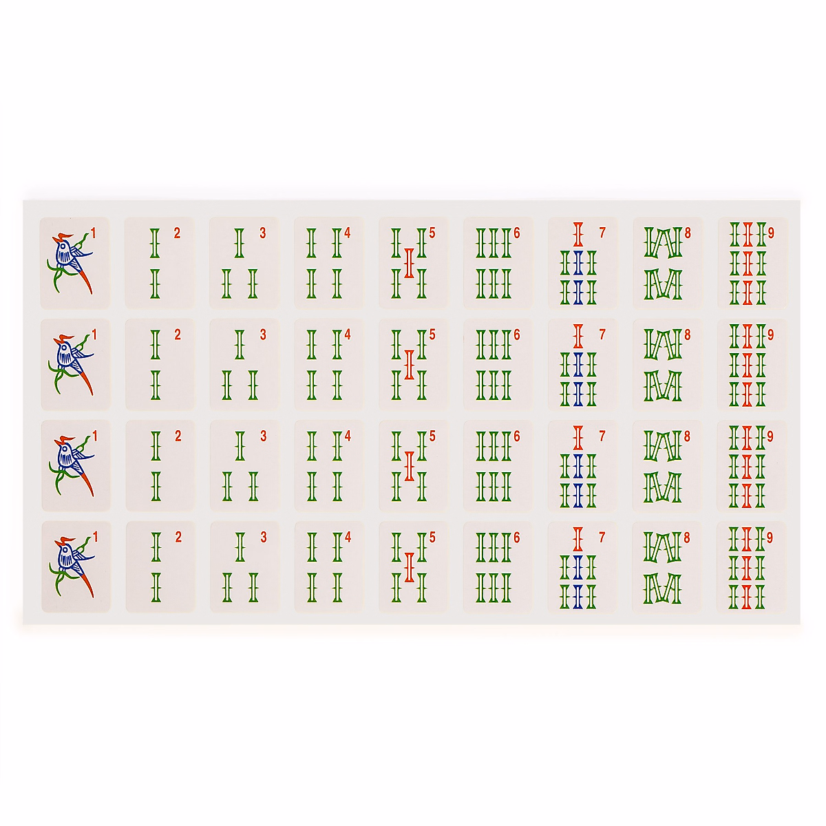 Yellow Mountain Imports Set of 180 American Mahjong Tile Decal Stickers - Made