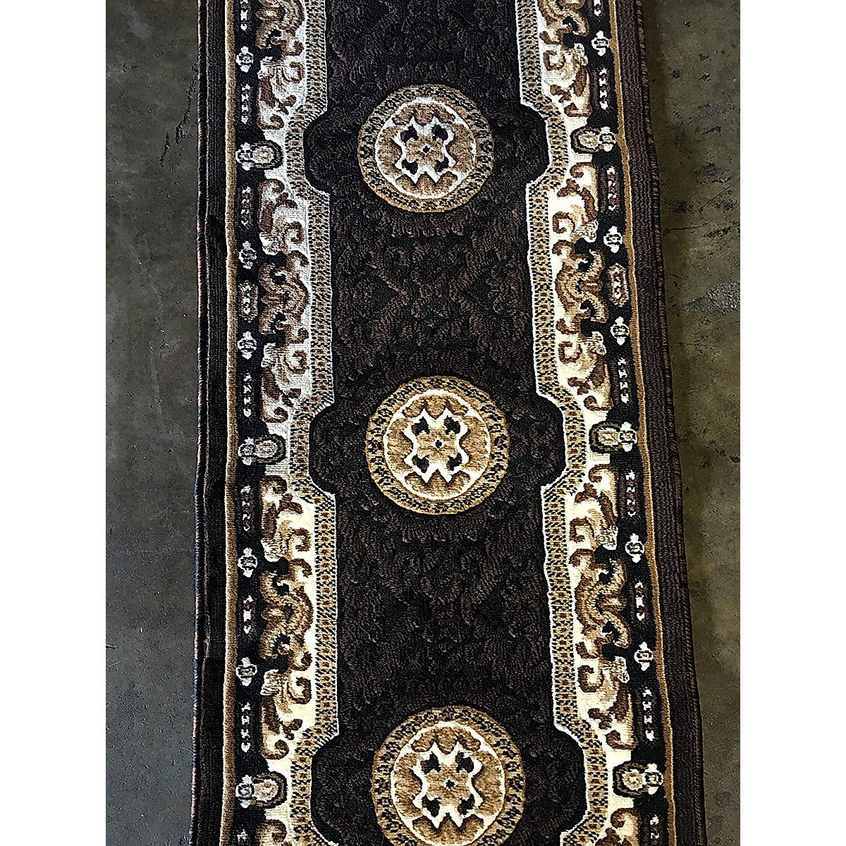 YHSF Traditional Floral Area Rug - Rugs for Living Room, Bedroom, Entryway, Dining Room, Kitchen Rugs Non Slip Washable Carpet Rug - Easy Clean Colorful Flower Rug - Black, 2 ft x 7 ft