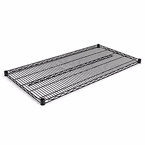 Alera SW584824BL Industrial Wire Shelving Extra Wire Shelves, 48w X 24d, Black, 2 Shelves/Carton