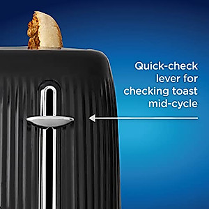 Oster® Retro 2-Slice Toaster with Quick-Check Lever, Extra-Wide Slots, Impressions Collection, Black