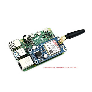 Waveshare SIM7000G NB-IoT/Cat-M/Edge/GPRS HAT, Compatible with Raspberry Pi 5/4B/3B/Zero/Zero W/Zero 2W/Pico/Pico W/Pico WH, GNSS Positioning, Global Band Support