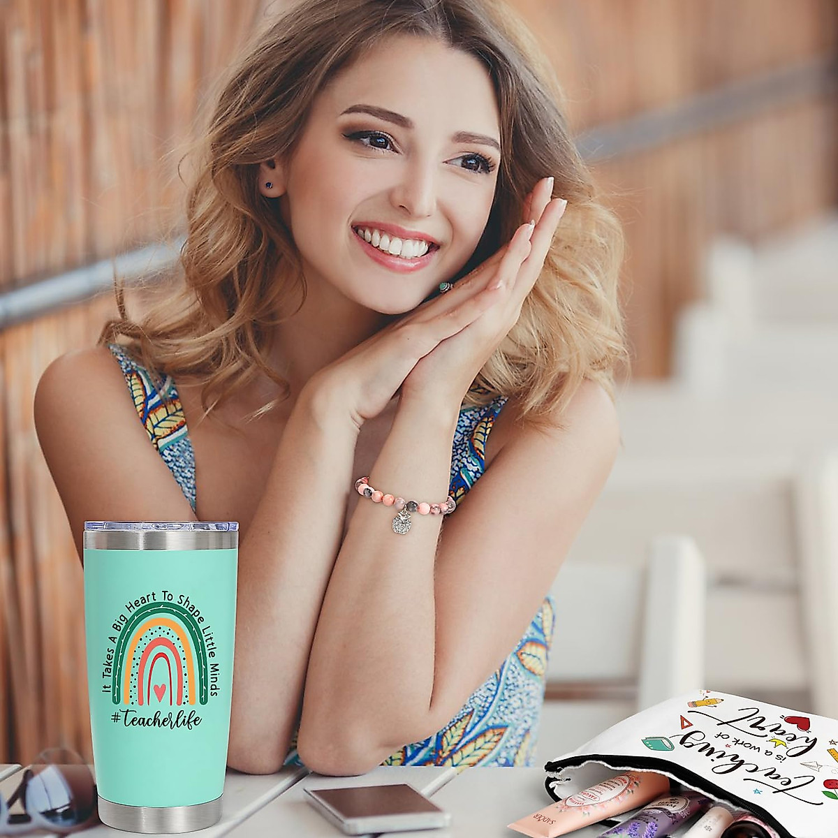 UAREHIBY Teacher Appreciation Gifts for Women,Teacher Gift with 20 OZ Tumbler for Birthday,Back to School Gift from Student,Teachers Valentines Day ChristmasThank You Gifts