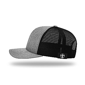 Faith Over Fear Leather Patch Christian Trucker Hat - Adjustable Fit Snapback Hat - Breathable Mesh Side for Casual Wear - Running Workout & Outdoor Activities All Seasons - Baseball Cap Women and Men
