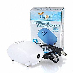 Aquarium Fish Tank Air Pump Filter Ultra Silent Fishing Tank Double Hole Oxygen Air Bubbles Pump with 1 Air Stone/1.2M Silicone Tube