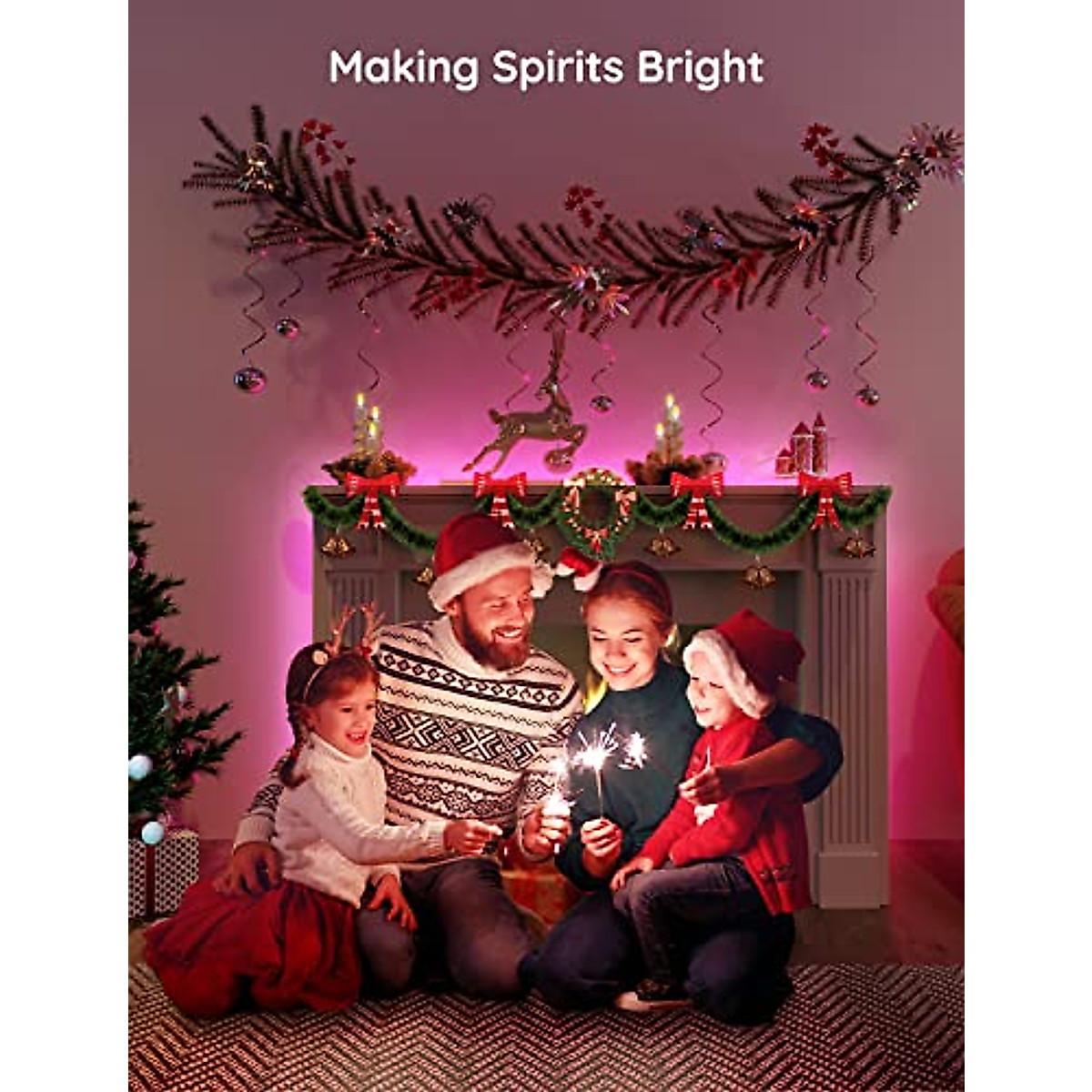 Govee 65.6ft Alexa LED Strip Lights, Smart WiFi RGB Rope Light Works with Alexa Google Assistant, Remote App Control Lighting Kit, Music Sync Color Changing Lights for Bedroom, Living Room, Kitchen