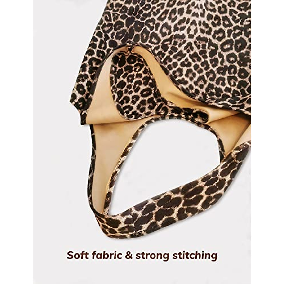Heesch Tote Bag Leopard Hobo Bag Cheetah Print Hippie Bag Fabric Shopping Bag Cloth Purse for Women (Leopard)
