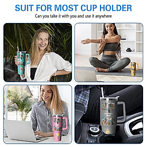 Personalized Gifts Custom Tumbler with Straw 40 Oz Customized Stainless Steel Insulated Travel Cup Add Name,Photo,or Logo,Custom Travel Coffee mug,Personalized Photo Gifts for Women Men