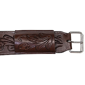 Acerugs Flank Cinch for Western Saddles Horse TACK Smooth Leather Black Brown TAN Back Cinch Rear GIRTHS (Brown)