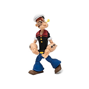 Boss Fight Studio Popeye the Sailor Man Popeye Classics Wave 1 Action Figure – Highly Articulated Figurine with Accessories Including Can of Spinach, Alternate Hands and Head, and Removable Hat - 1:12