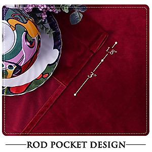 StangH Red Velvet Curtains & Outdoor Waterproof Blackout Curtains