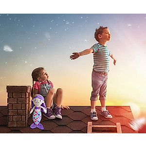 illuOKey Mermaid Doll for Girls, Mermaid Princess Plush, Soft and Snuggly Plush Animal, Lovely Bright Colors, Perfect for Nap Time, Sleep, Travel, Play Time, Birthday Present, 16 Inches