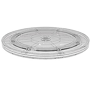 TROOPS BBQ 9” Lazy Susan Turntable Organizer for Table, Kitchen Countertop, Pantry, Cabinet, Spices, Makeup, TV, Rotating Swivel Base Clear Acrylic Plates, 50-lb Load Capacity, 1-Pack