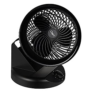 Ozeri Brezza 360 10" Oscillating Table Fan, with Orbital Motion Technology, Black
