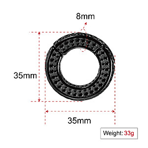 ERKUOO 2PCS Ear Weight Stainless Steel Ear Hangers for Stretched Ear Lobe Heavy Gauges for Ear Dangle Plugs and Tunnels Stretching Kit 0g(8mm)