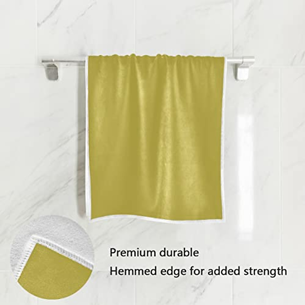 Brass Cotton Fingertip Towels 30 x 15 Inches Absorbent and Soft Terry Towel for Bathroom Powder Room Guest and Housewarming Gift