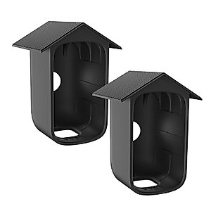 Holicfun Silicone Cover Skins for EufyCam S300 (Eufy Cam 3C) - 2 Pack, Black