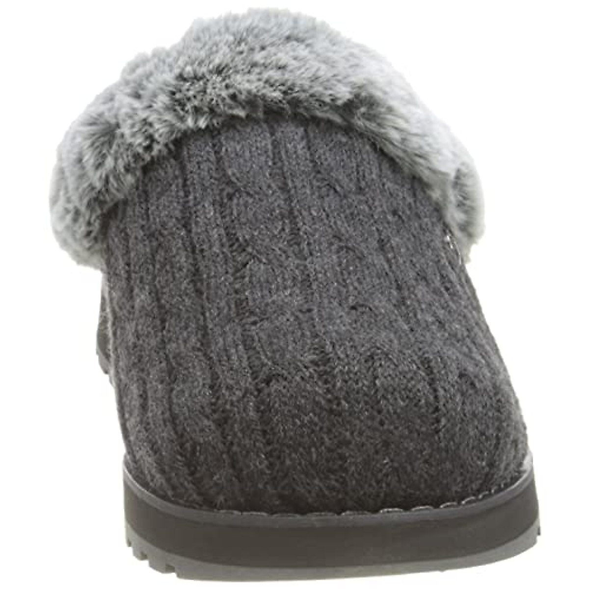 Skechers BOBS Women's Keepsakes - Ice Angel Slipper, Charcoal, 10 M US