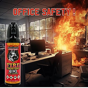 4-in-1 Mini Suppressant - Car Fire Suppressor for Auto-Mobile, Truck, Boat - Home Fire Suppressor for Kitchen - Small Fire Suppressor for Clothing, Batteries - Portable Fire Eliminator - 2 Pack