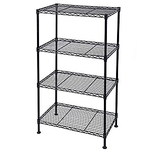 4-Shelf Adjustable Storage Shelving Unit Organizer Wire Rack Metal for Kitchen