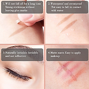 Queekay 864 Pcs Eyelid Lifters Strips Natural Invisible Eyelid Tape Droopy Eyelid Tape Double Single Eyelid Stickers Self Adhesive Eye Lid for Hooded Droopy Uneven Mono Eyelids