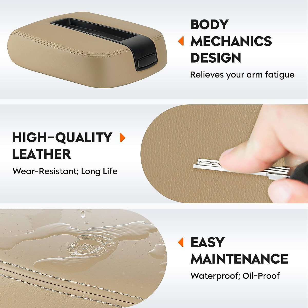 Youxmoto Center Console Lid 2007-2014 Fit for Chevy Silverado 1500 2500 3500/Suburban/Avalanche, Armrest Cover Fit for GMC Sierra 2008 2009 2010 2011 2012 2013, Only fits Full Central Floor Consoles