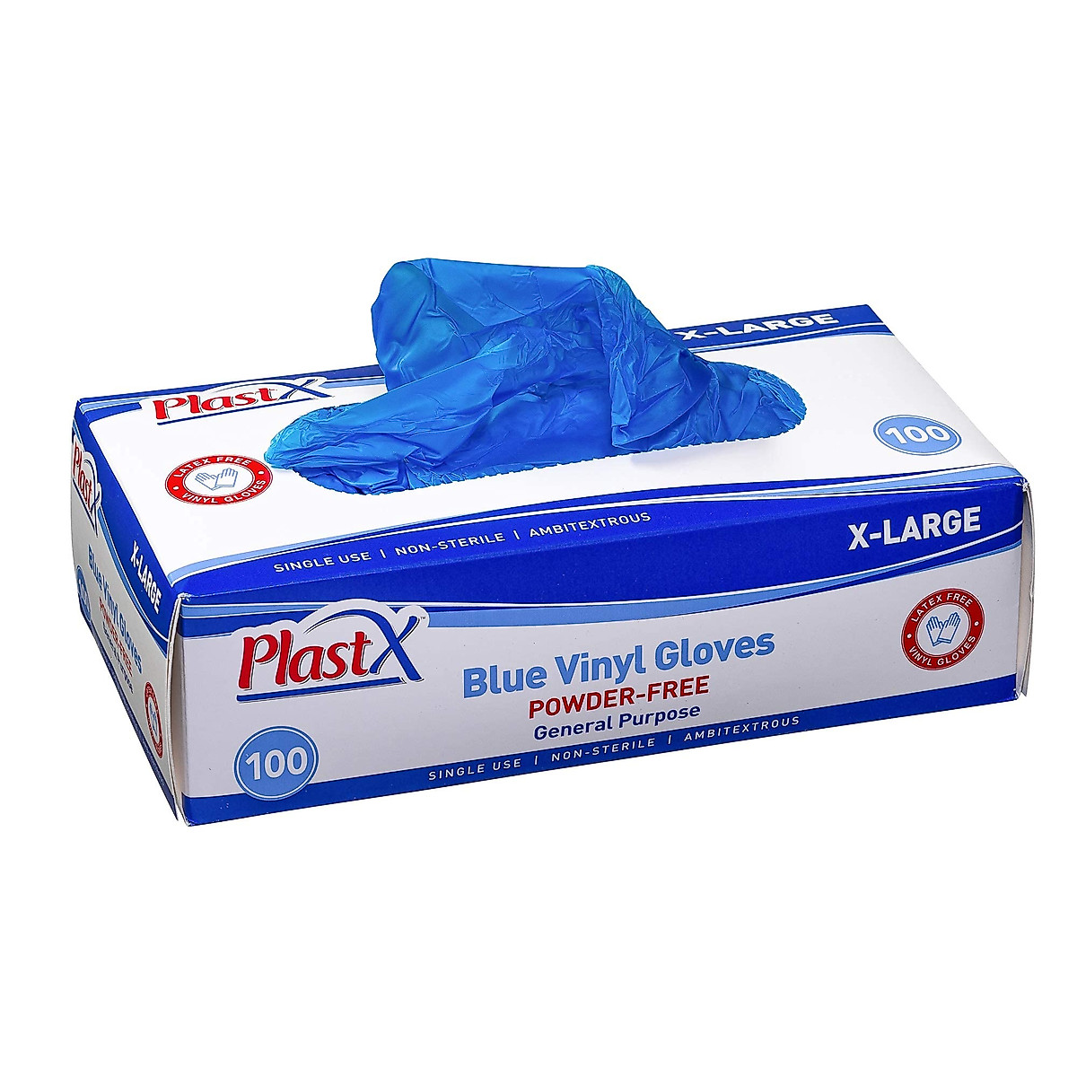 100 Count Blue Vinyl Disposable Gloves Small Cleaning Plastic General Purpose Gloves Latex Free