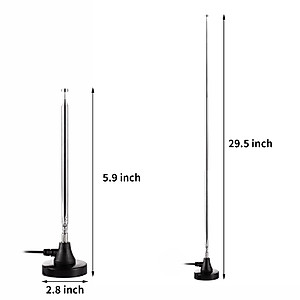 Strong Magnetic Base FM Radio Telecopic Antenna for Yamaha Pioneer Onkyo etc Bose Wave Music System FM Radio Bluetooth Home Stereo Receiver AV Audio Video Home Theater Tuner, Eifagur