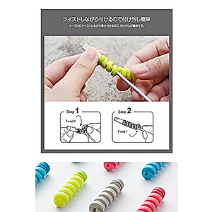 Lead Trend CP-0101 Twist Cable Protective Cover, Gray, Set of 4