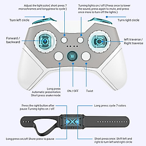 Powerextra Remote Control Car, 4WD 2.4GHz RC Stunt Car, Watch Gesture Sensor Car, Double Sided Rotating Off Road Vehicle 360° Flips with 2 Batteries, Deformable Electric Car Kids Toy Cars - Green