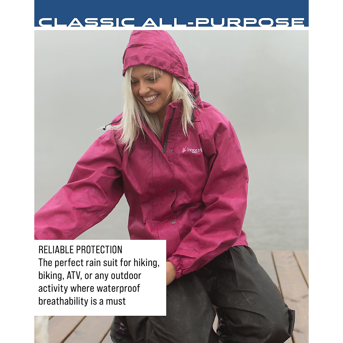 FROGG TOGGS Women's Classic All-Purpose Waterproof Breathable Rain Suit