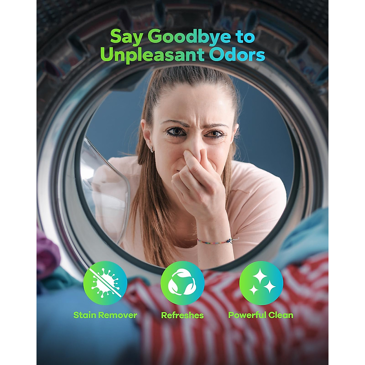 EcoEgret Washing Machine Cleaner Tablets (12 Pack), Deep Cleaning Washer Cleaner Tablets for HE Front Loader & Top Load Washer, Eco-Friendly Clean Inside Drum And Laundry Tub Seal, 12 Month Supply