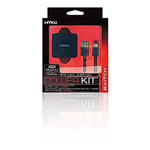 Nyko Switch Power Kit - Portable AC Adapter for Nintendo Switch, Switch Lite, and OLED Switch - Charger Cable and Power Cord, Detachable, Compact, High-Speed, AC Adapter