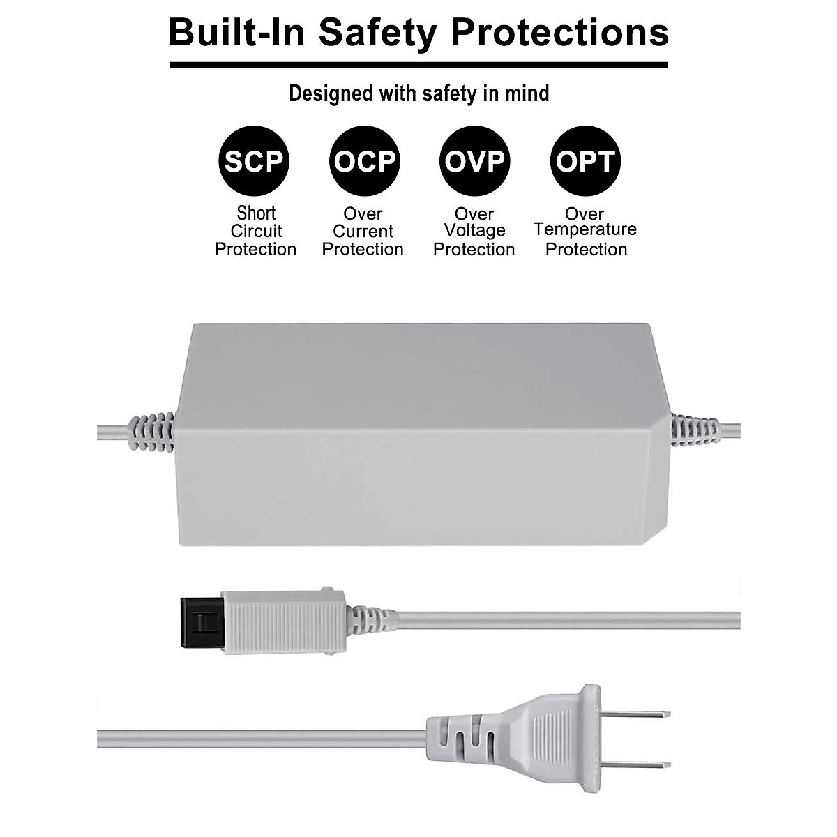 Wii Accessories Bundle - Wii AC Power Adapter Block, Composite AV Cable Cord and Wired Motion Sensor Bar for Wii