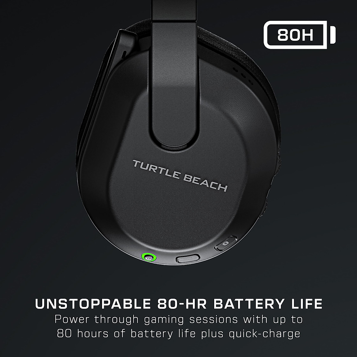 Turtle Beach Stealth 600 Wireless Multiplatform Amplified Gaming Headset for PC, PS5, PS4, & Mobile – Bluetooth, 80-Hr Battery, Noise-Cancelling Flip-to-Mute Mic, Waves 3D Audio –Black