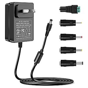 Gonine 9V DC Power Supply Cord, 9Volt 1.5A AC DC Adapter for 9Vdc Arduino UNO R3 Schwinn Bike A10 A20 Crosley Record Player CR8005A Center Positive DC Plug.