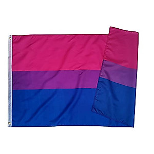 OZ 3x5ft Polyester LGBT BI Bisexual flag for wall Bi flag for Room Bisexual flag cape Bi flag Tapestry-pack of 2