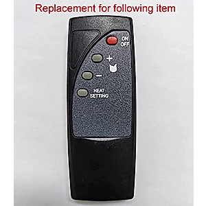 Replacement for TEC Flame Electric Fireplace Heater Remote Control RC1007A RC1007A-FS FEF26 FEF260 F2609E R71007A 125397-01