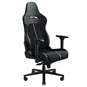 Razer Enki Gaming Chair: All-Day Gaming Comfort - Built-in Lumbar Arch - Optimized Cushion Density - Dual-Textured, Eco-Friendly Synthetic Leather - Reactive Seat Tilt & 152-Degree Recline - Green