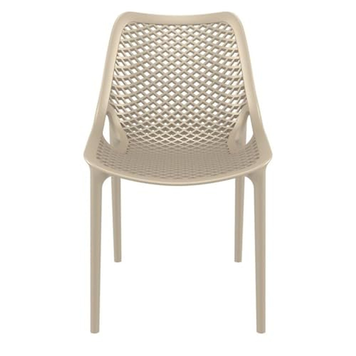 Compamia Air Outdoor Patio Dining Chair in Taupe (Set of 2)