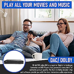 Philips DVD Players for TV with HDMI Port 1080P All Region HD DVD Player for Smart TV USB Input Remote Control Device and RCA Cable Mini DVD CD Player for Home Stereo System Multi Region PAL/NTSC