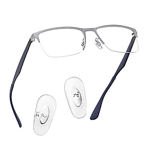 HiCycle2 Replacement Push-in Nose Pads14mm for RB6335 Glasses Repair Kits Small Size Bonus Lens Cloth (Silver 14mm)