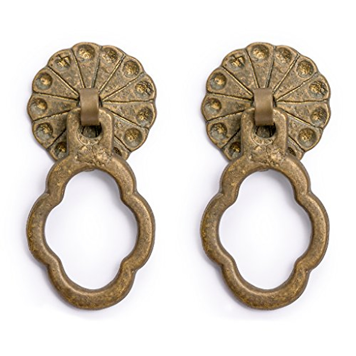 Hardware Philosophy Sparrow Tail Brass Hardware Pulls 2.4" - Set of 2