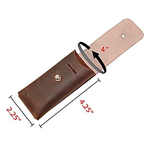 Hide & Drink, Leather Riveted Swiss Knife Case, Holster, Protector, Hiking & Camping Essentials, Handmade :: Bourbon Brown