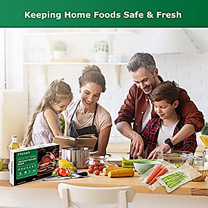 FRESKO 8” x 12” 200 Count Food Vacuum Sealer Freezer Storage Machine Bags for Food, PreCut Quart, BPA Free, Commercial Grade, Great for storage, Meal prep and Sous Vide