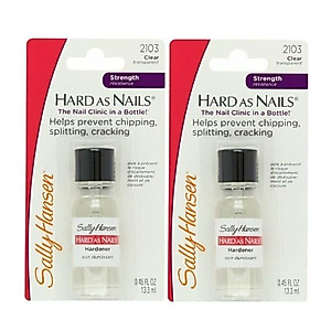 Sally Hansen Hard As Nails Clear 0.45 Ounce (Blister) (13ml) (2 Pack)