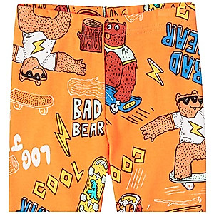 Amazon Essentials Boys' Snug-fit Cotton Pajamas Sleepwear Sets (Previously Spotted Zebra), Pack of 3, Bear Print, 8