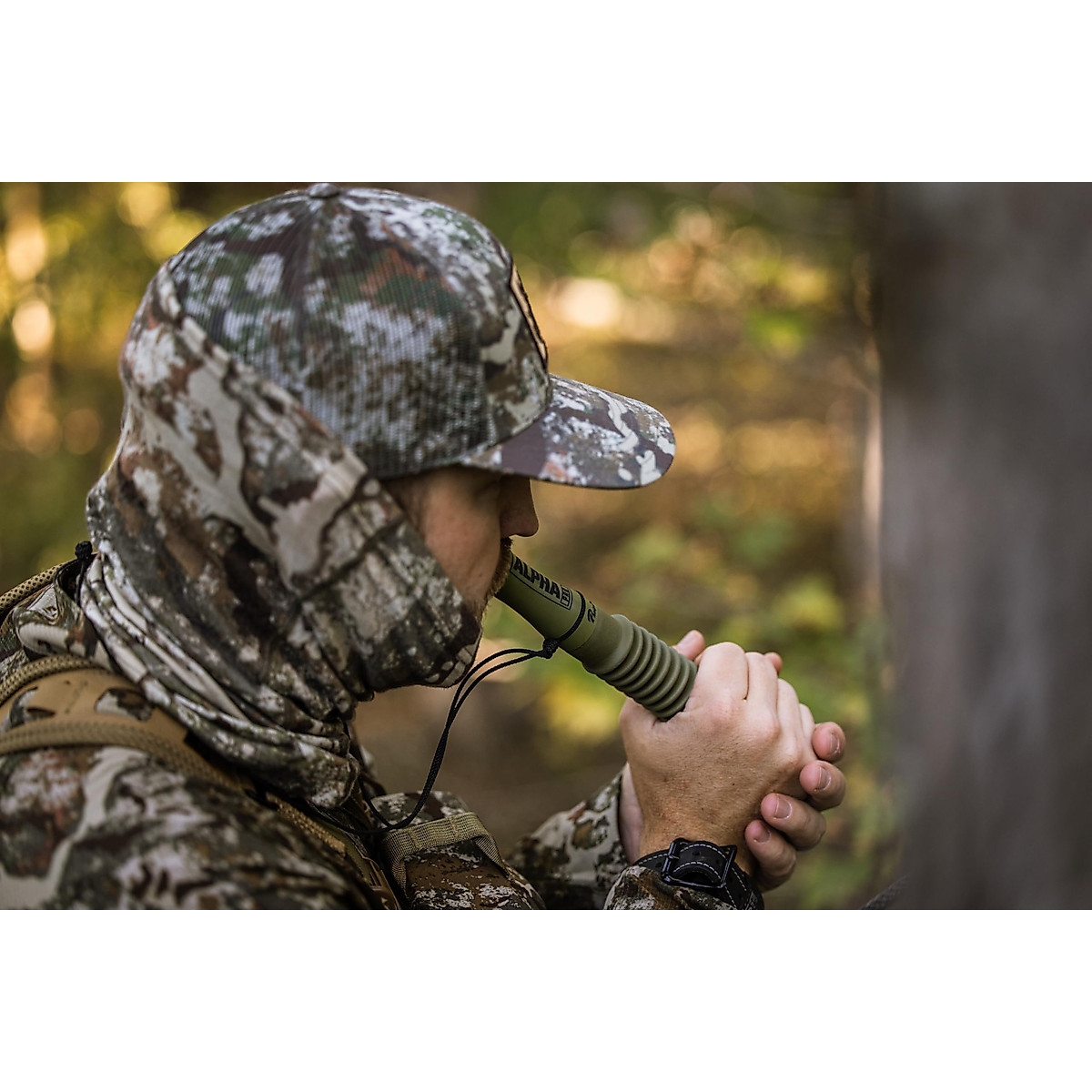 First Lite Aerowool Merino Wool Neck Gaiter - Ultralight Camo Hunting Face Mask - First Lite Specter - One Size