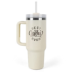 Gifts for Mom from Daughter Son 40 oz Tumbler with Handle and Straw for Mother in Law Wife Women Birthday Presents Mothers Day Gift Water Cup with Lid Insulated Travel Mug Stainless Steel Coffee Mug