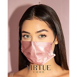 VIRTUE CODE Support Face Masks - Soft 3 Ply Comfort Face Masks, Colorful Disposable Face Mask 50 Pack. Earth Tones Colored Masks. Adults Mens and Womens Disposable Face Masks