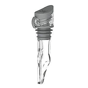 Host TILT MINI Variable Wine Aerator Pourer Spout - Reusable Wine Stopper for Wine Bottles, Gray
